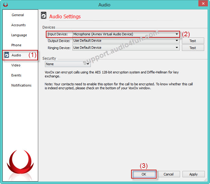 How to change voice in VoxOx - Audio4fun Support Center